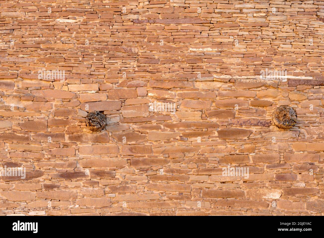 USA, New Mexico. Chaco Culture National Historic Park, detail of ...