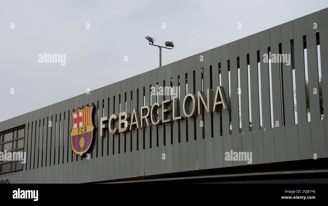 Fc Barcelona signboard in Barcelona, Spain Stock Photo - Alamy
