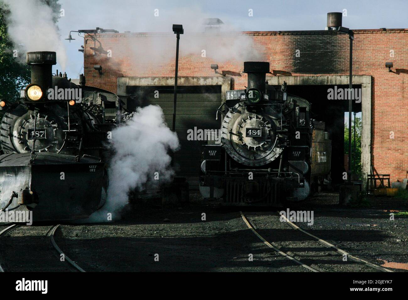 Cumbres and Toltec Railway. Old steam train, Chama New Mexico Stock ...
