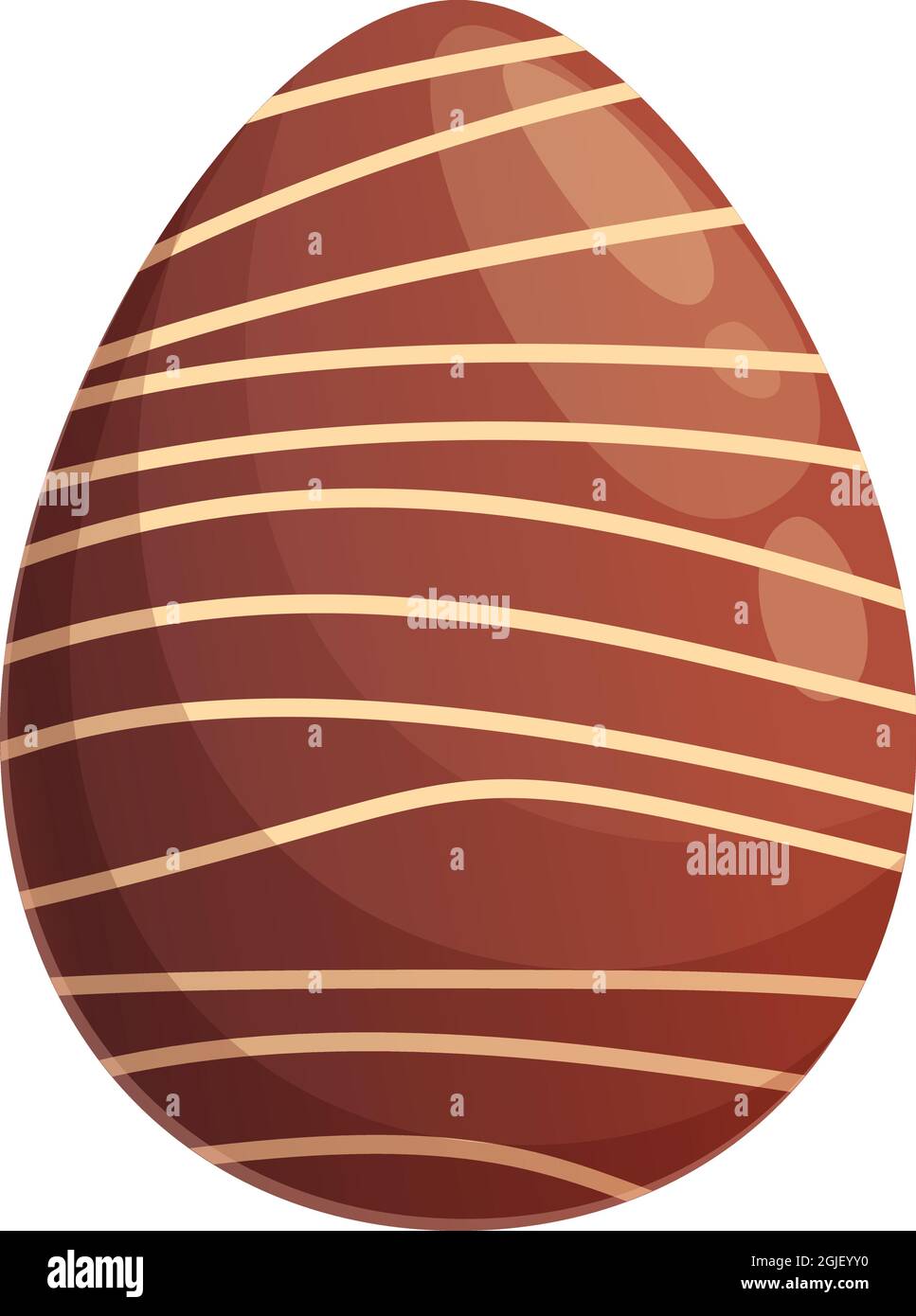 Dark chocolate egg icon cartoon vector. Easter candy. Surprize object ...