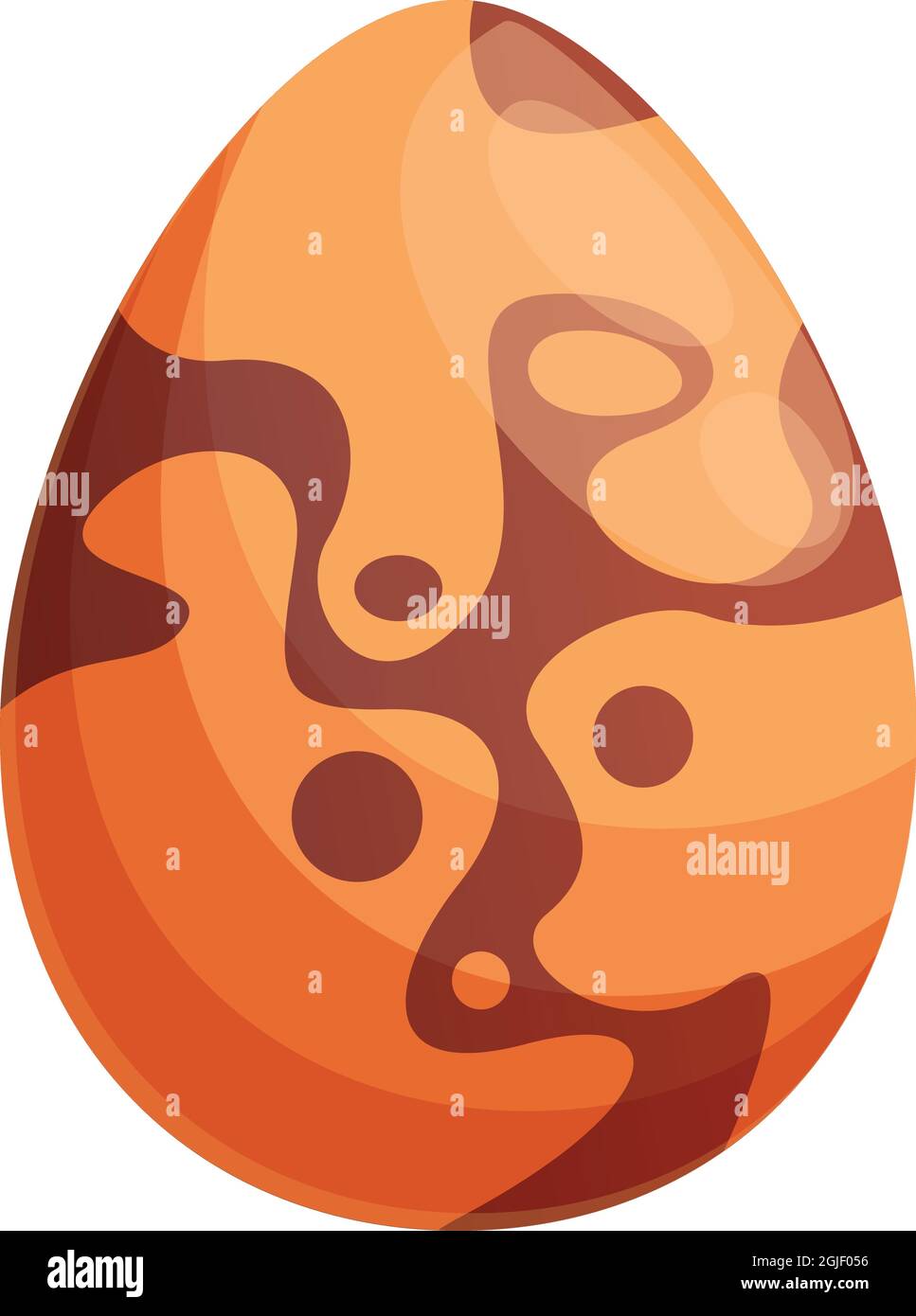 Milk chocolate egg icon cartoon vector. Easter candy. Caramel golden ...