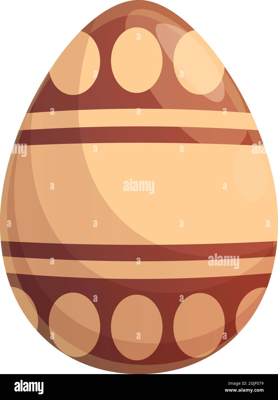 Brown chocolate egg icon cartoon vector. Easter candy. Dark milk ...