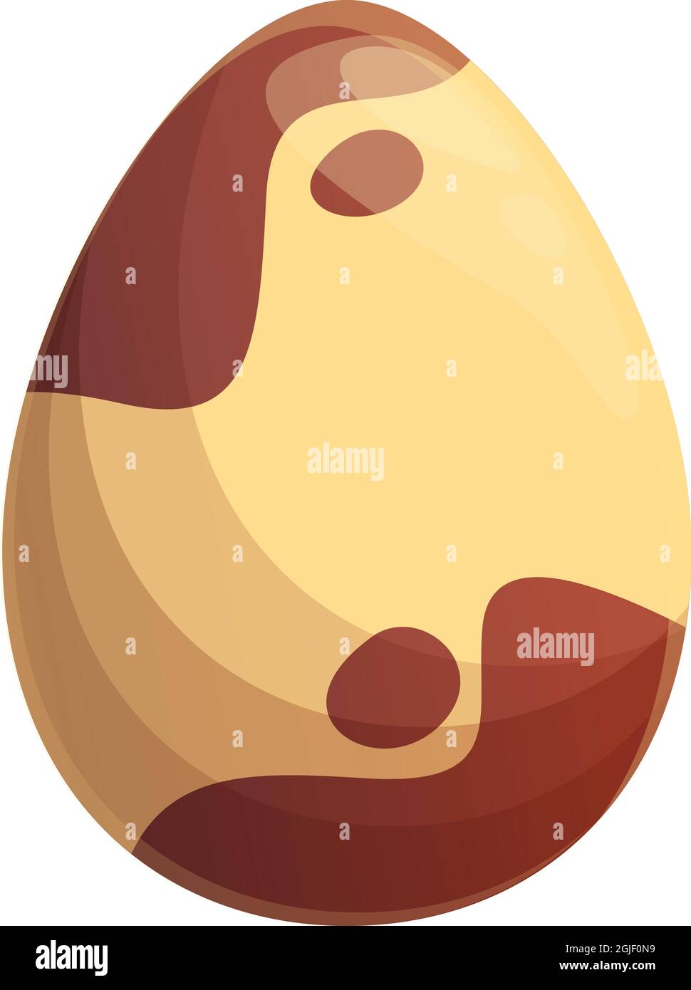 Milk chocolate egg icon cartoon vector. Easter chocolate. Caramel egg ...