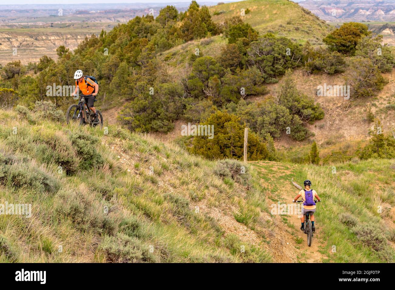 Mountain biking switchbacks above Wannagan Campground on the Maah Daah ...