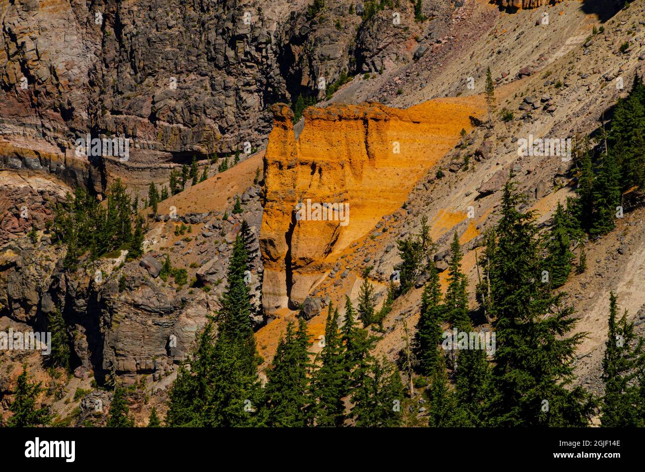 USA, Oregon, Crater Lake National Park, Pumice Castle Stock Photo - Alamy