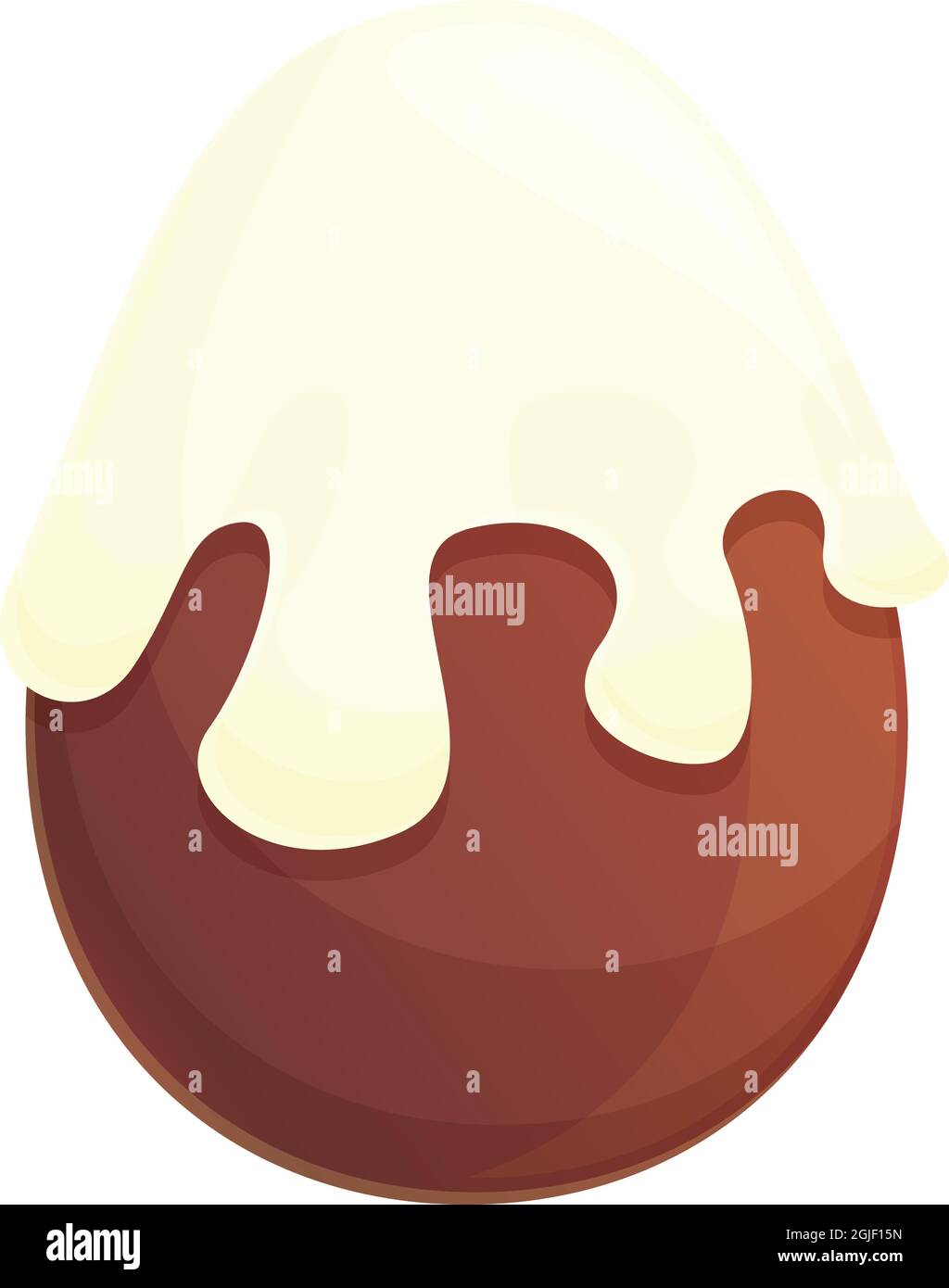 Milk splash chocolate egg icon cartoon vector. Easter candy. Dark ...