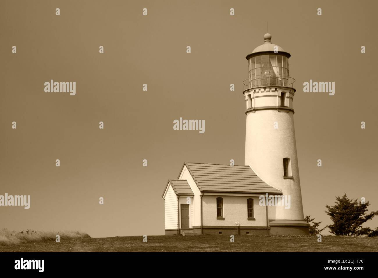 USA, Oregon. Cape Blanco Lighthouse, oldest standing lighthouse on ...