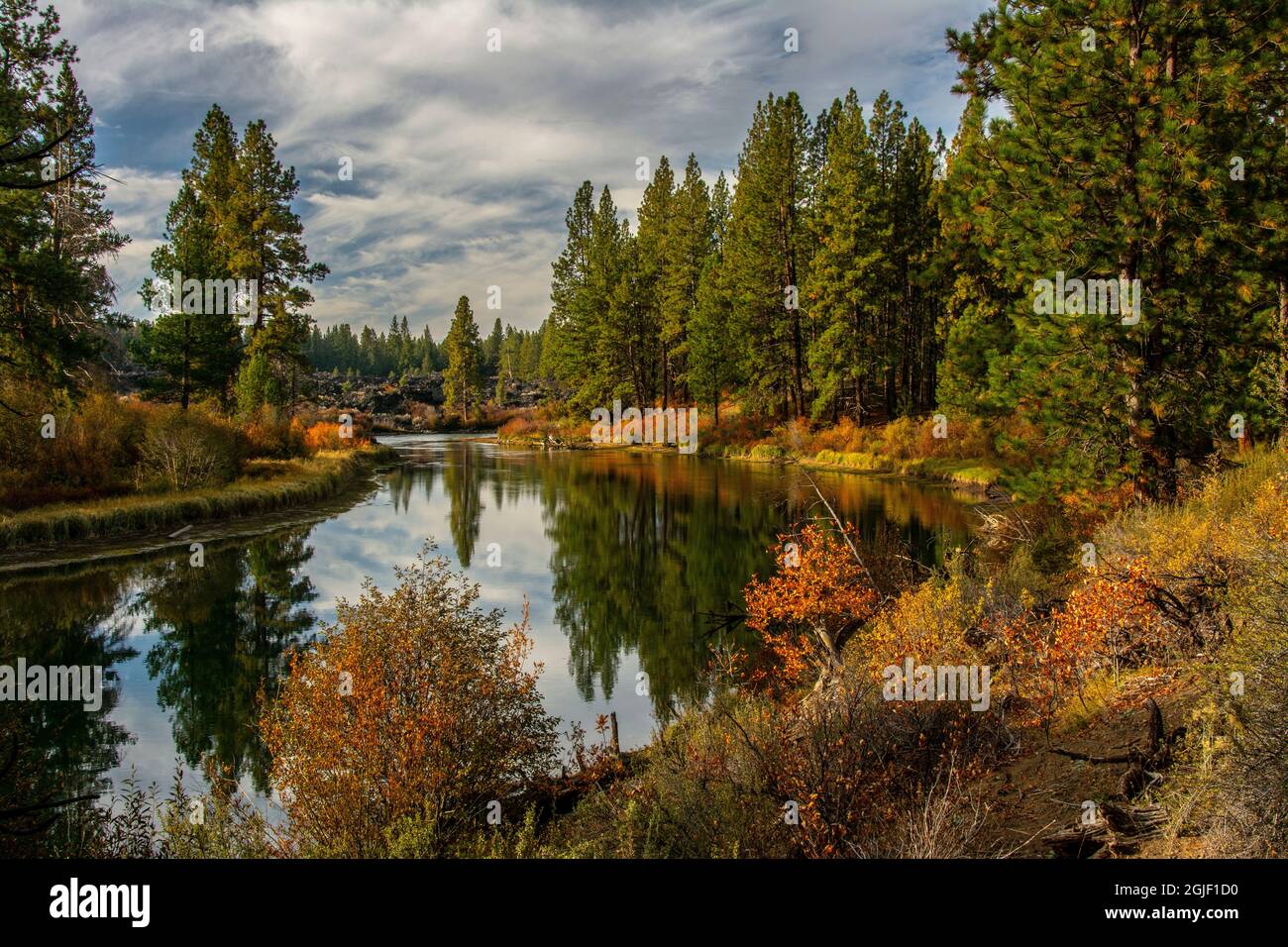 Autumn, Lava Island Falls Trail, Deschutes River, Deschutes National ...
