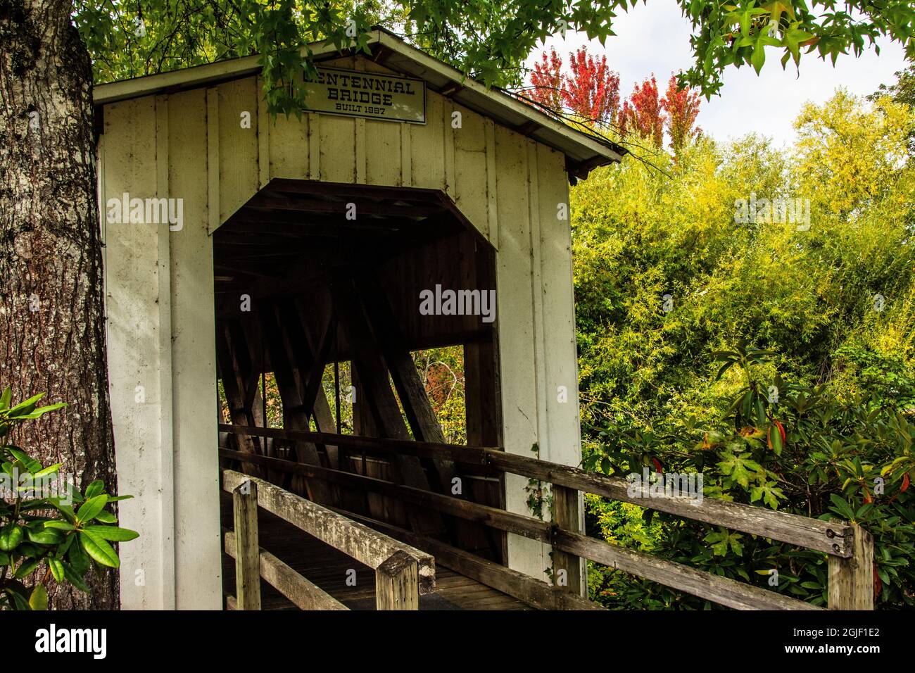 Centennial Bridge, Cottage Grove, Oregon, USA Stock Photo - Alamy
