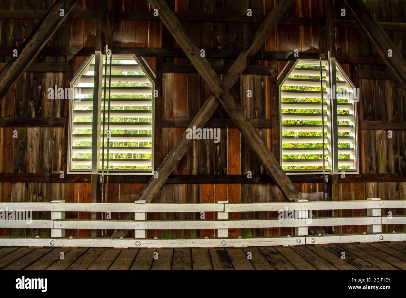 Interior, Dorena Bridge, Cottage Grove, Oregon, USA Stock Photo - Alamy