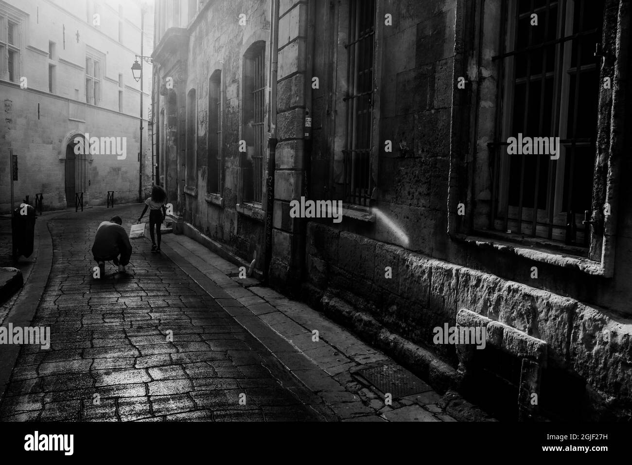 B&W art photo, Arles, Bouches du Rhône, Southern France Stock Photo - Alamy