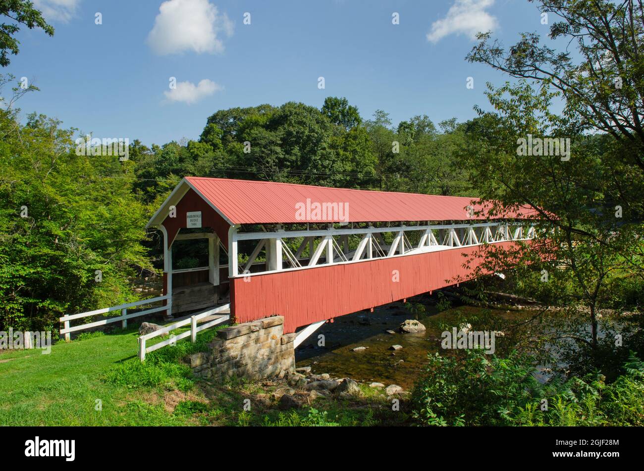 Barronvale Covered Bridge. Spanning Laurel Hill Creek. Laurel Highlands ...