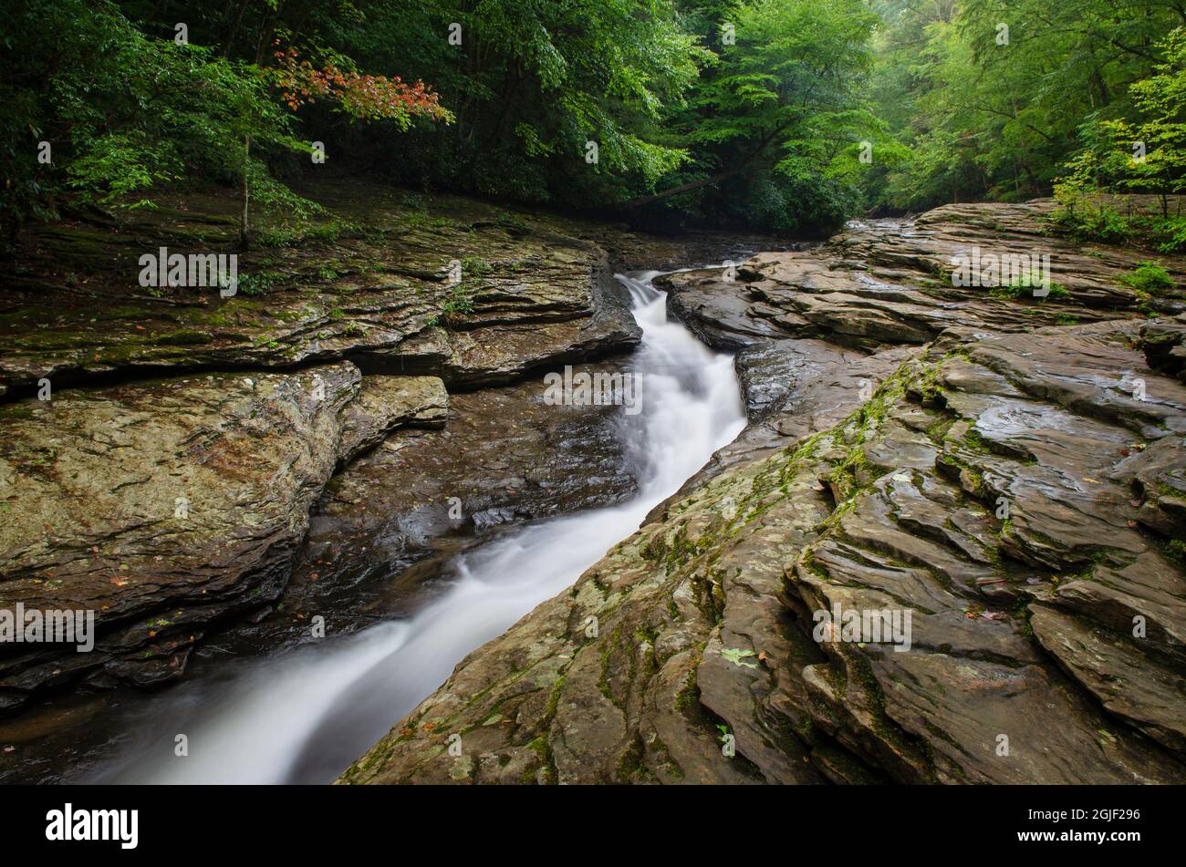 Natural Waterslides on Meadow Run. Ohiopyle State Park, Pennsylvania ...