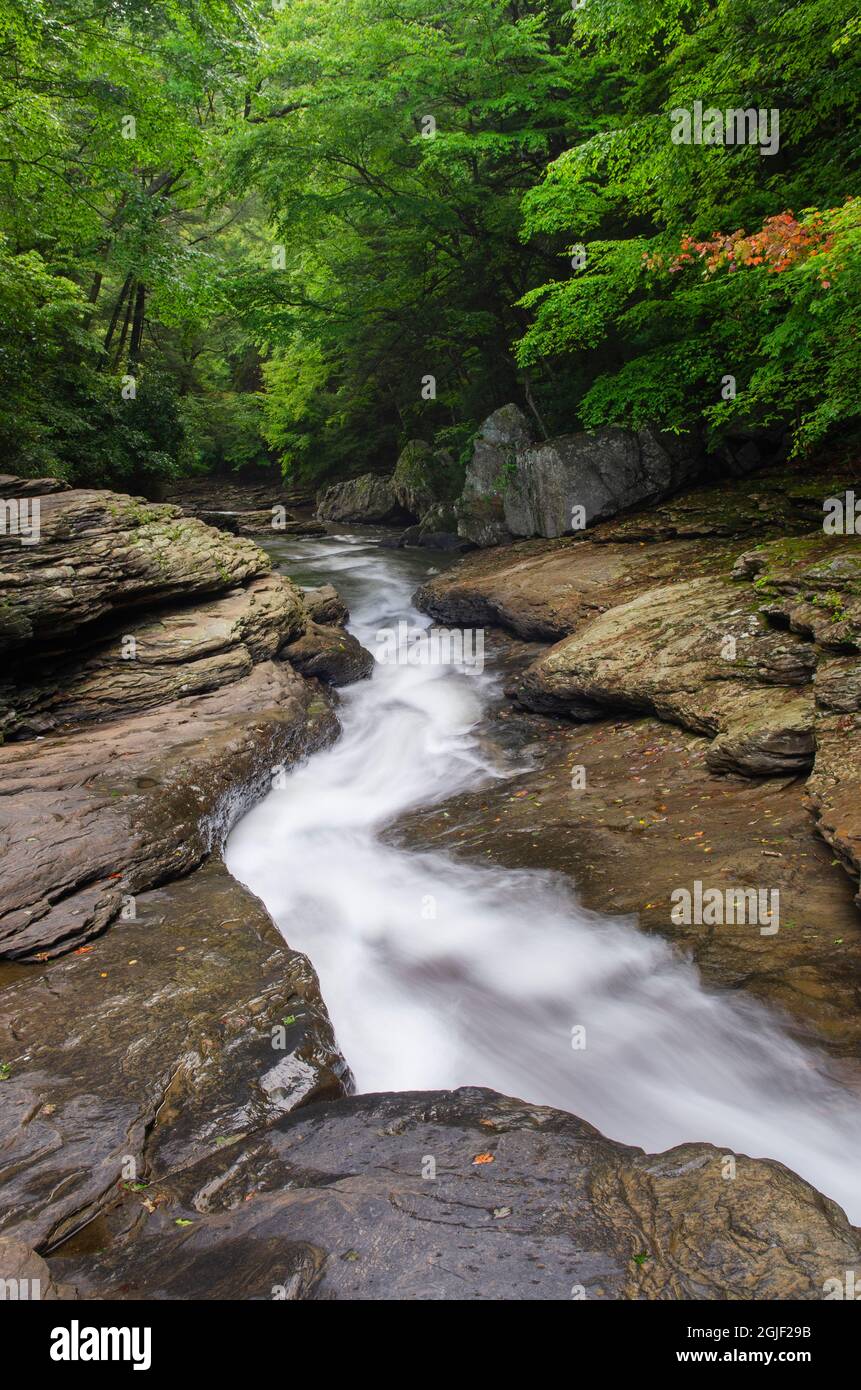 Natural Waterslides on Meadow Run. Ohiopyle State Park, Pennsylvania ...
