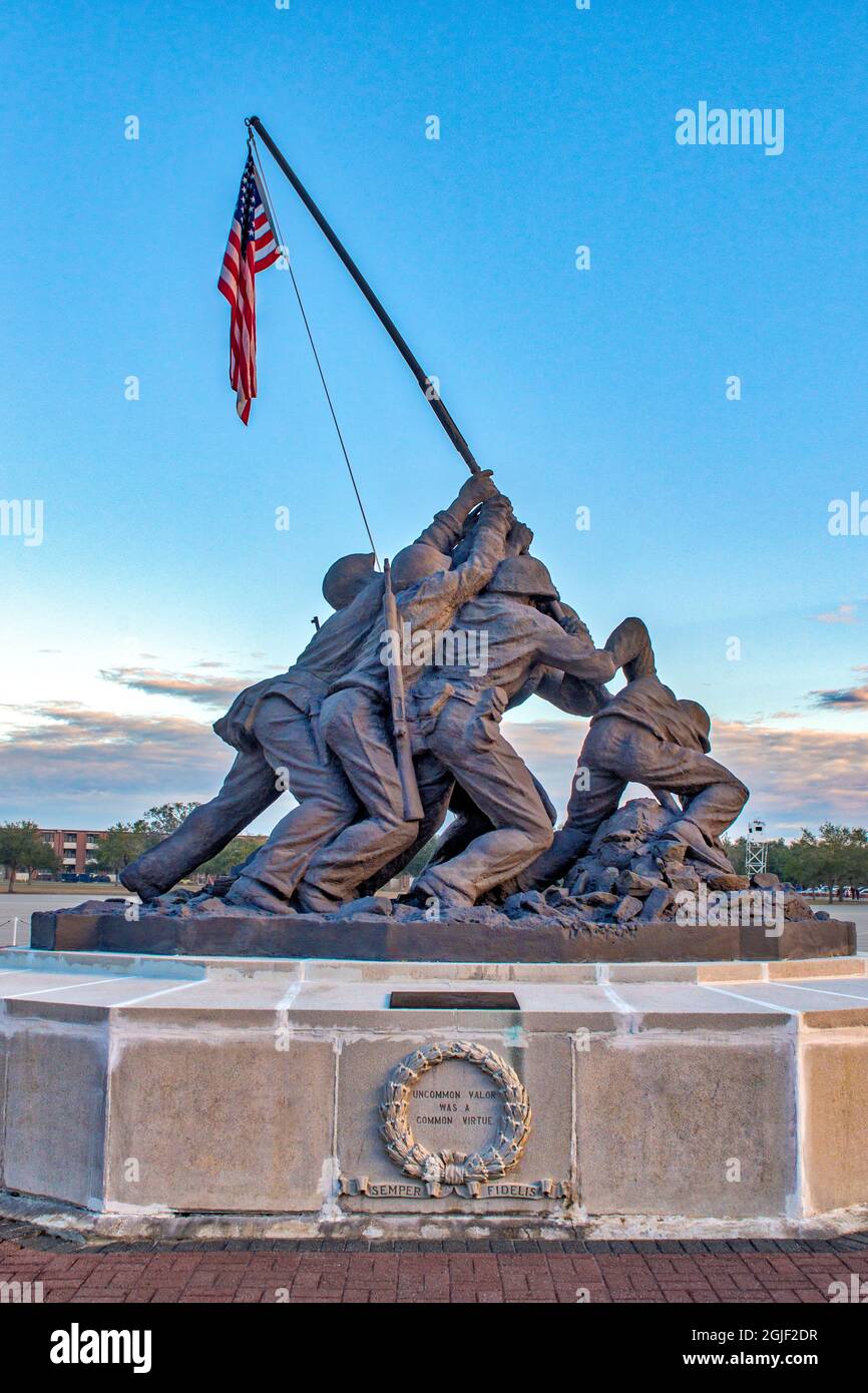 Iwo Jima monument, Marine Core, Parris Island, South Carolina, USA ...