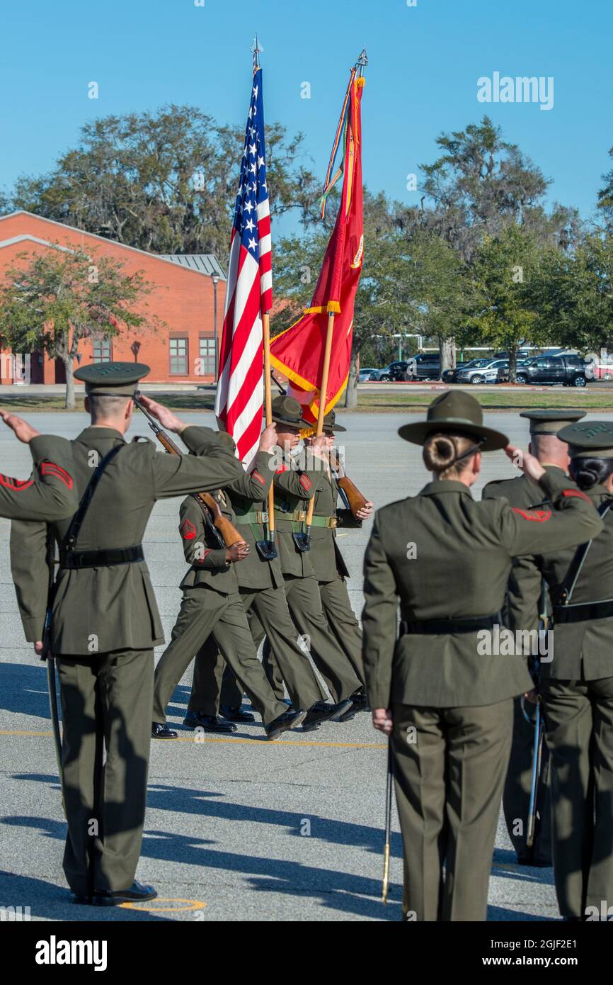 Marine Core graduation, Parris Island, South Carolina, USA Stock Photo ...
