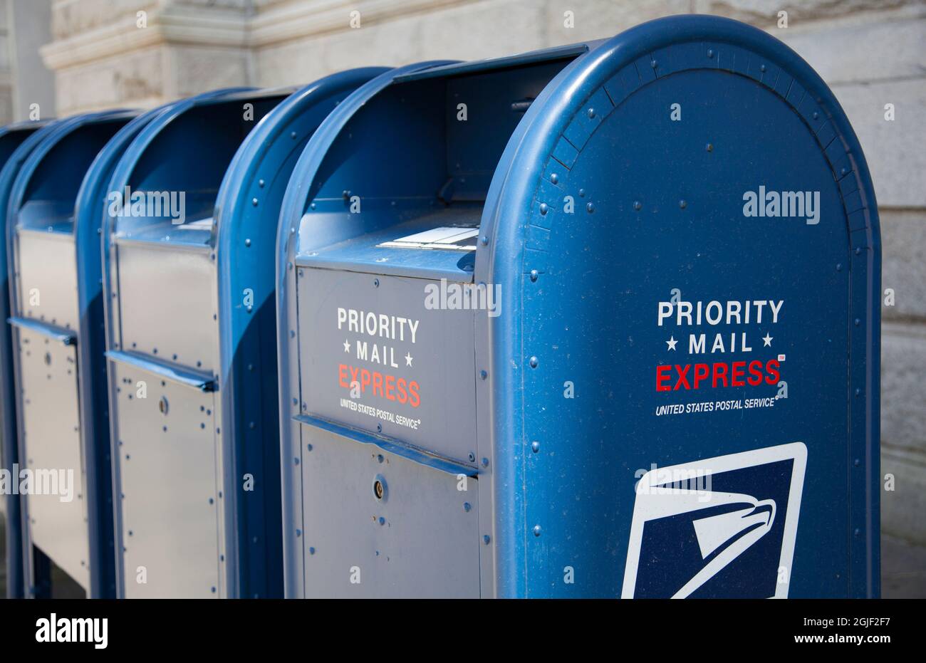 Old historic US Post Office mailboxes in Charleston, South Carolina ...
