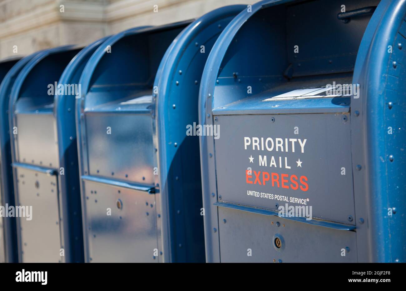 Old historic US Post Office mailboxes in Charleston, South Carolina ...