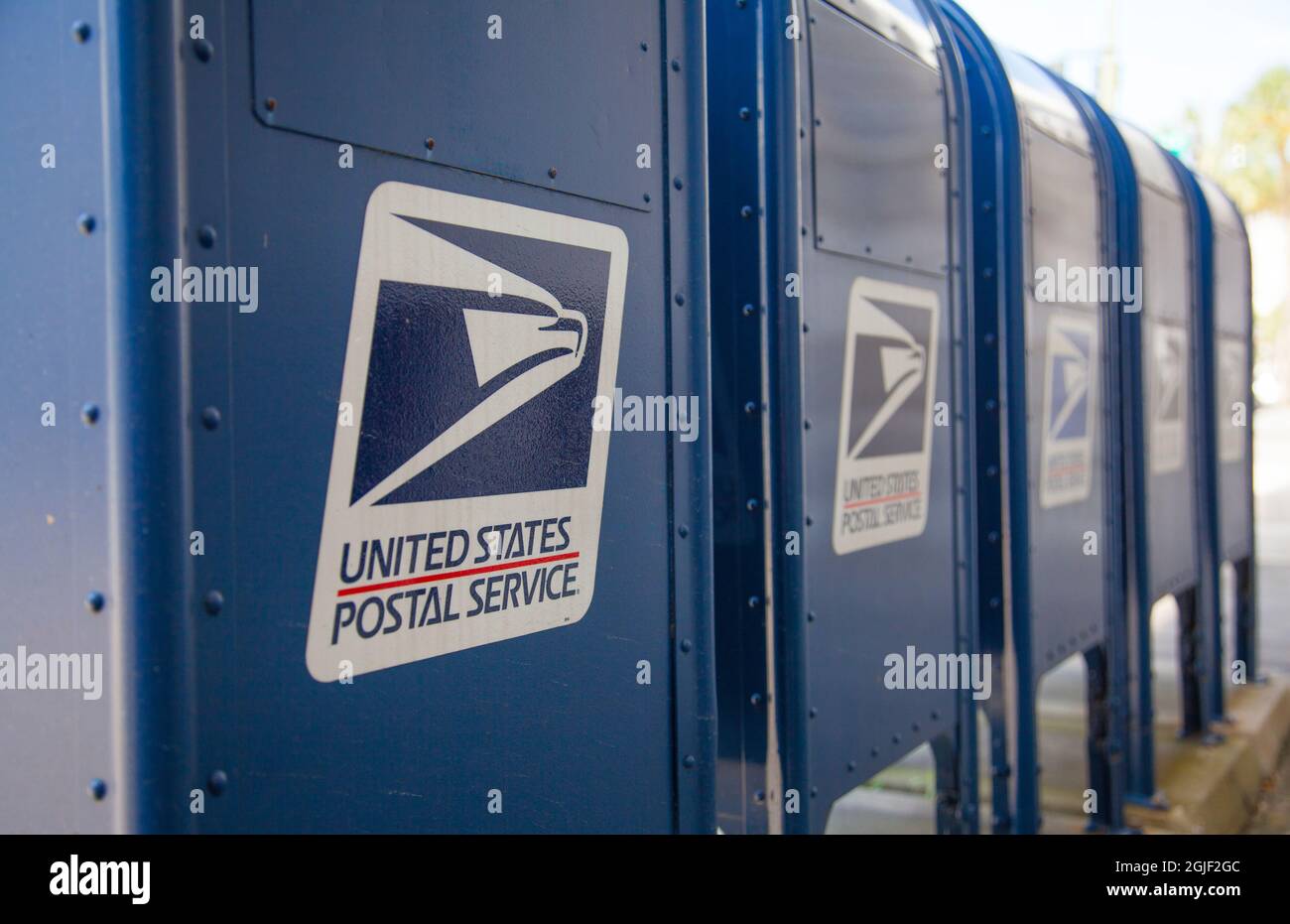 Old historic US Post Office mailboxes in Charleston, South Carolina ...