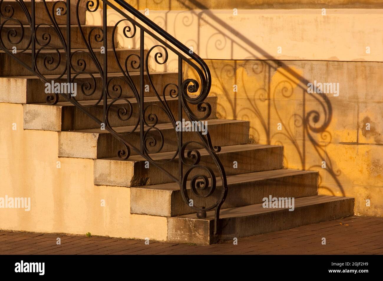 Stair railing shadow hi-res stock photography and images - Alamy