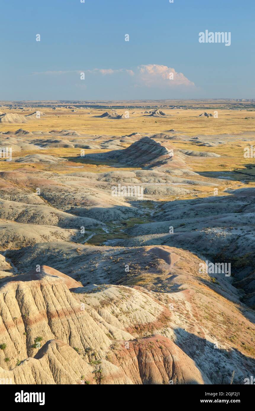 White River valley Overlook. Badlands National Park, South Dakota Stock ...
