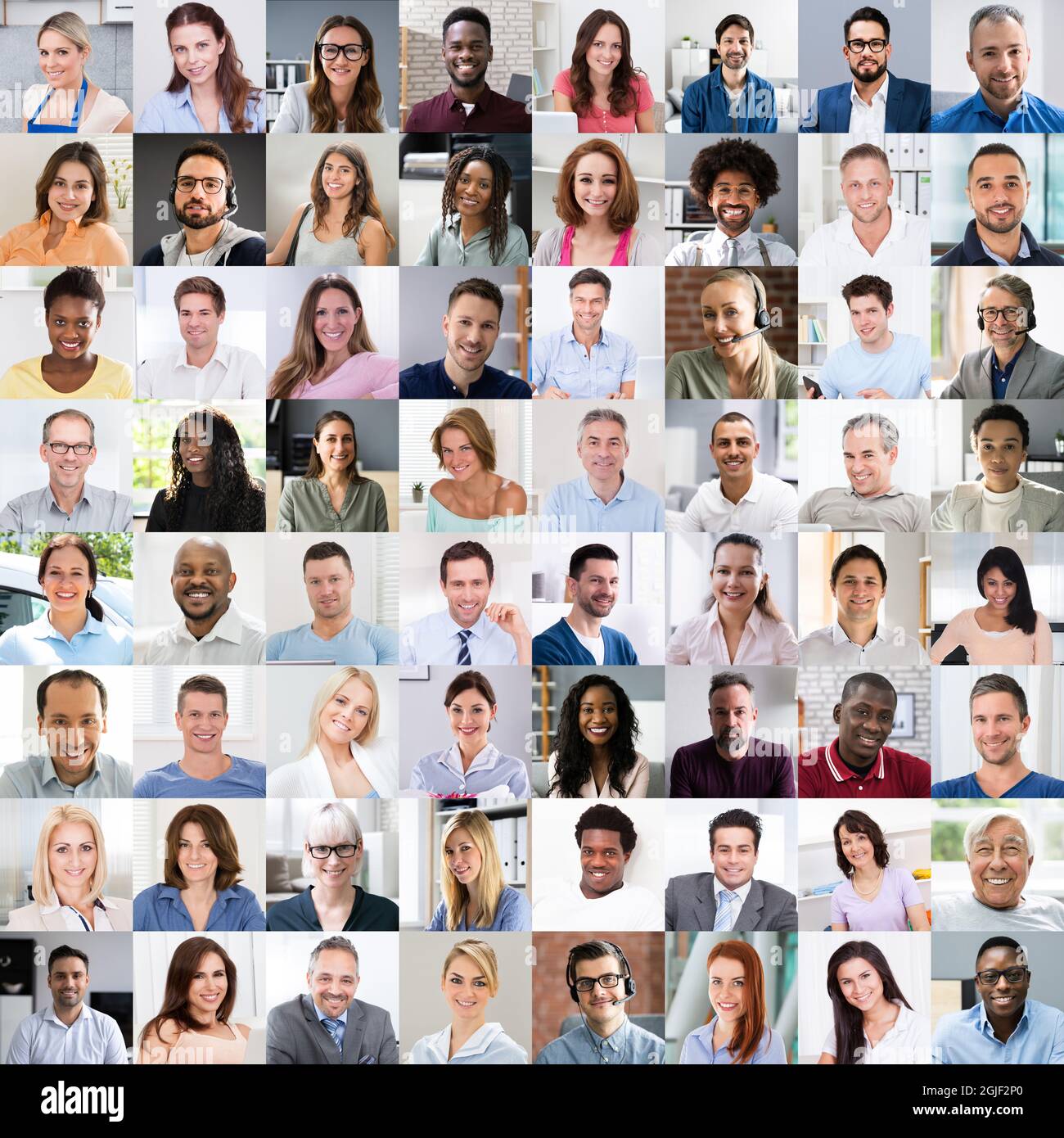 Diverse People Avatar Headshots. Person Face Portraits Stock Photo - Alamy