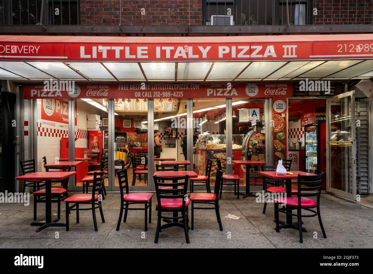 A branch of the Little Italy pizzeria chain in Greenwich Village in New ...
