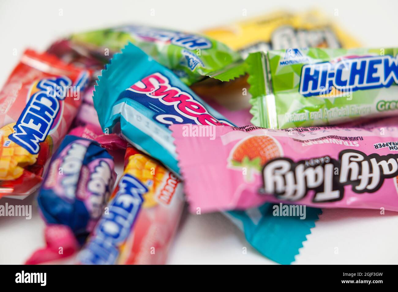 A selection tooth-rotting, filling-pulling taffy candies on Sunday ...