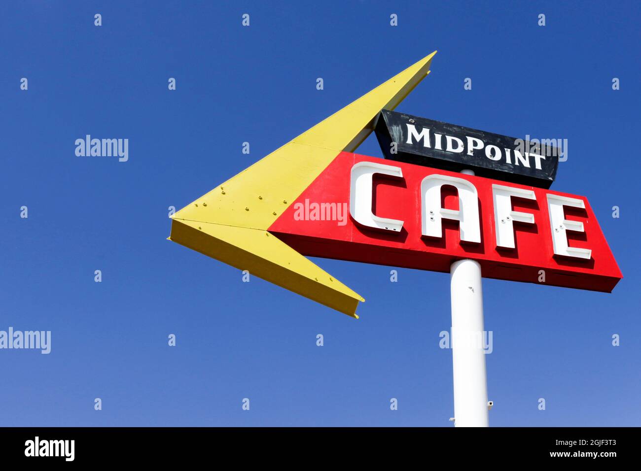 Adrian, Texas, USA. Route 66 midway point of the entire route Stock ...
