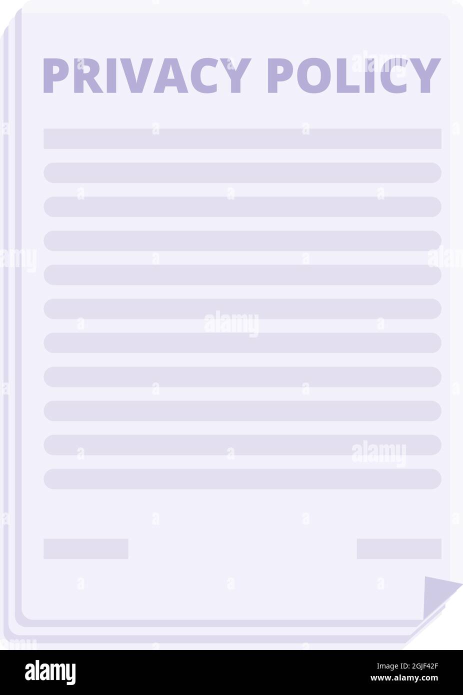 Privacy policy document icon cartoon vector. Secured data. Safe protect ...