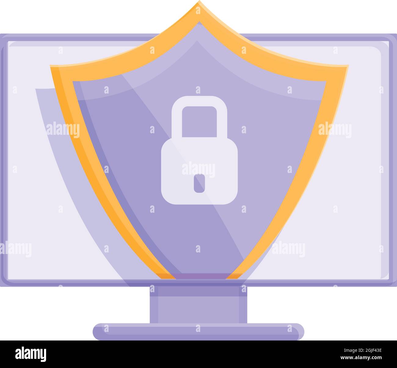 Online secure data icon cartoon vector. Privacy policy. Private website ...