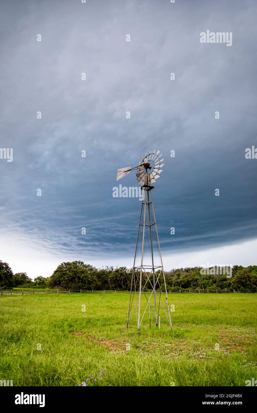 Windmill and storm clouds. (Editorial Use Only Stock Photo - Alamy
