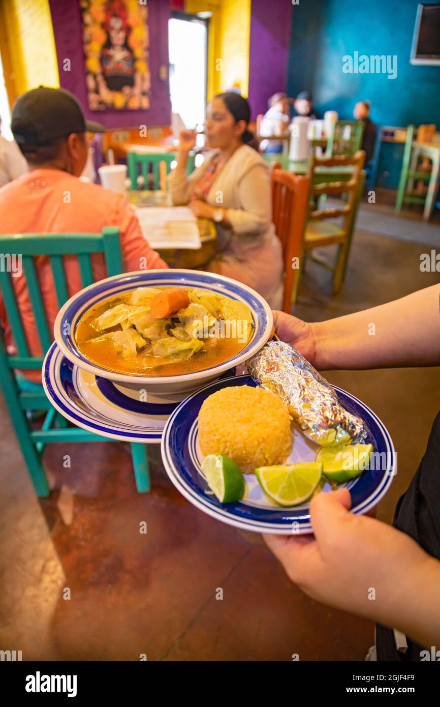 Noon meal at Meson de San Agustin restaurant Stock Photo - Alamy