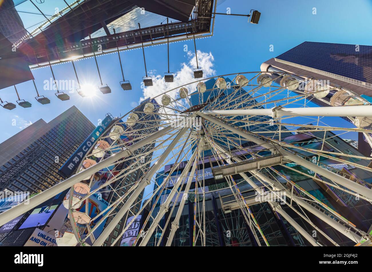 Giant Ferris wheel newly opened in Times Square NYC Stock Photo - Alamy