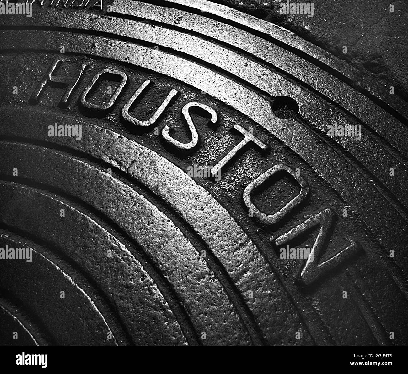 Houston, Texas manhole cover Stock Photo - Alamy