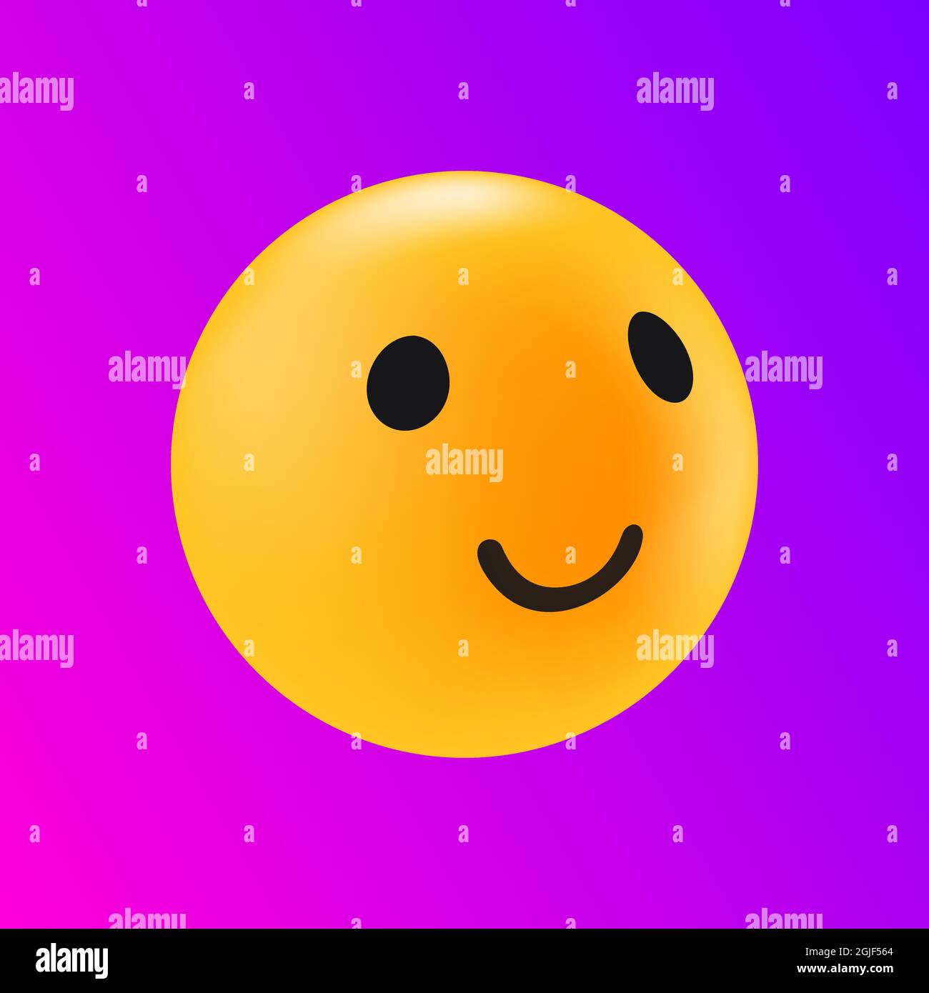 Smiley Face. Isolated Positive Emoticon. Simple UI for Reactions in ...