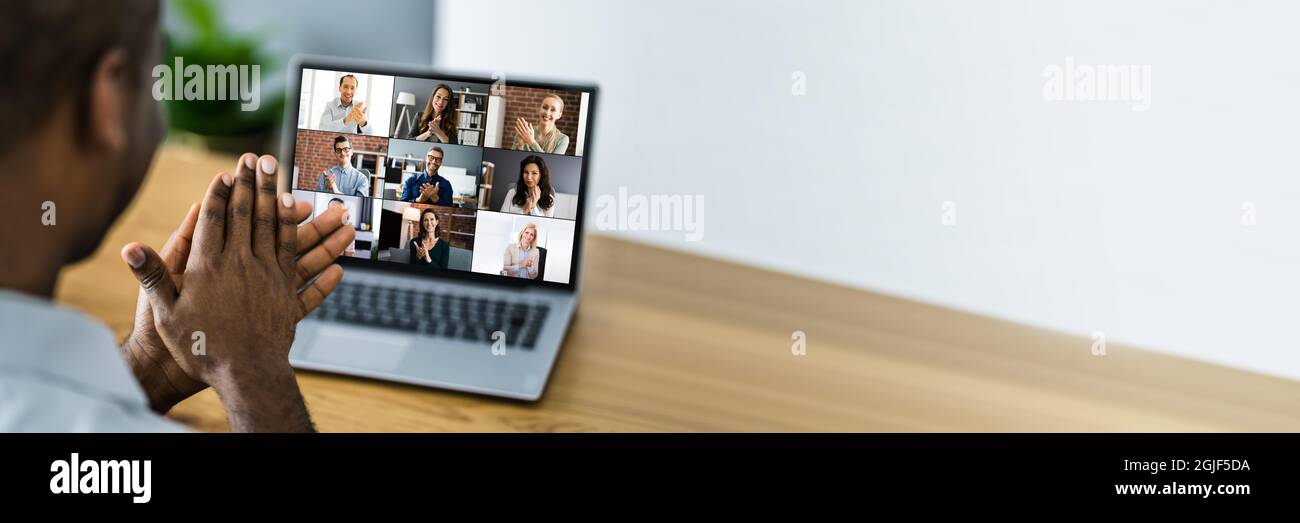 Virtual Video Conference Business Meeting Online Call Stock Photo - Alamy