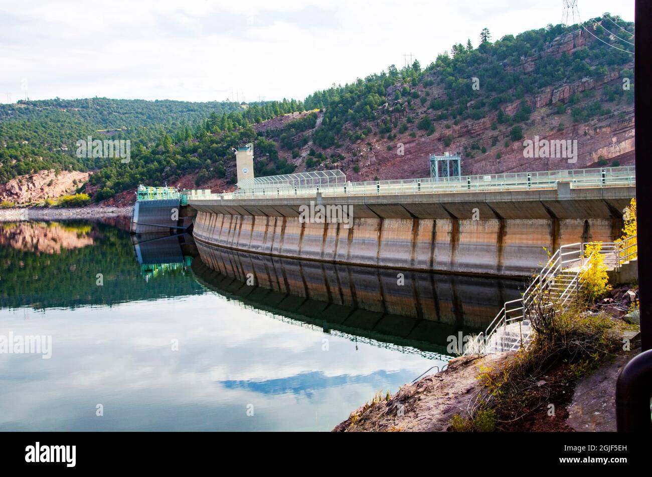 USA, Utah, Flaming Gorge National Recreation Area dam Stock Photo - Alamy