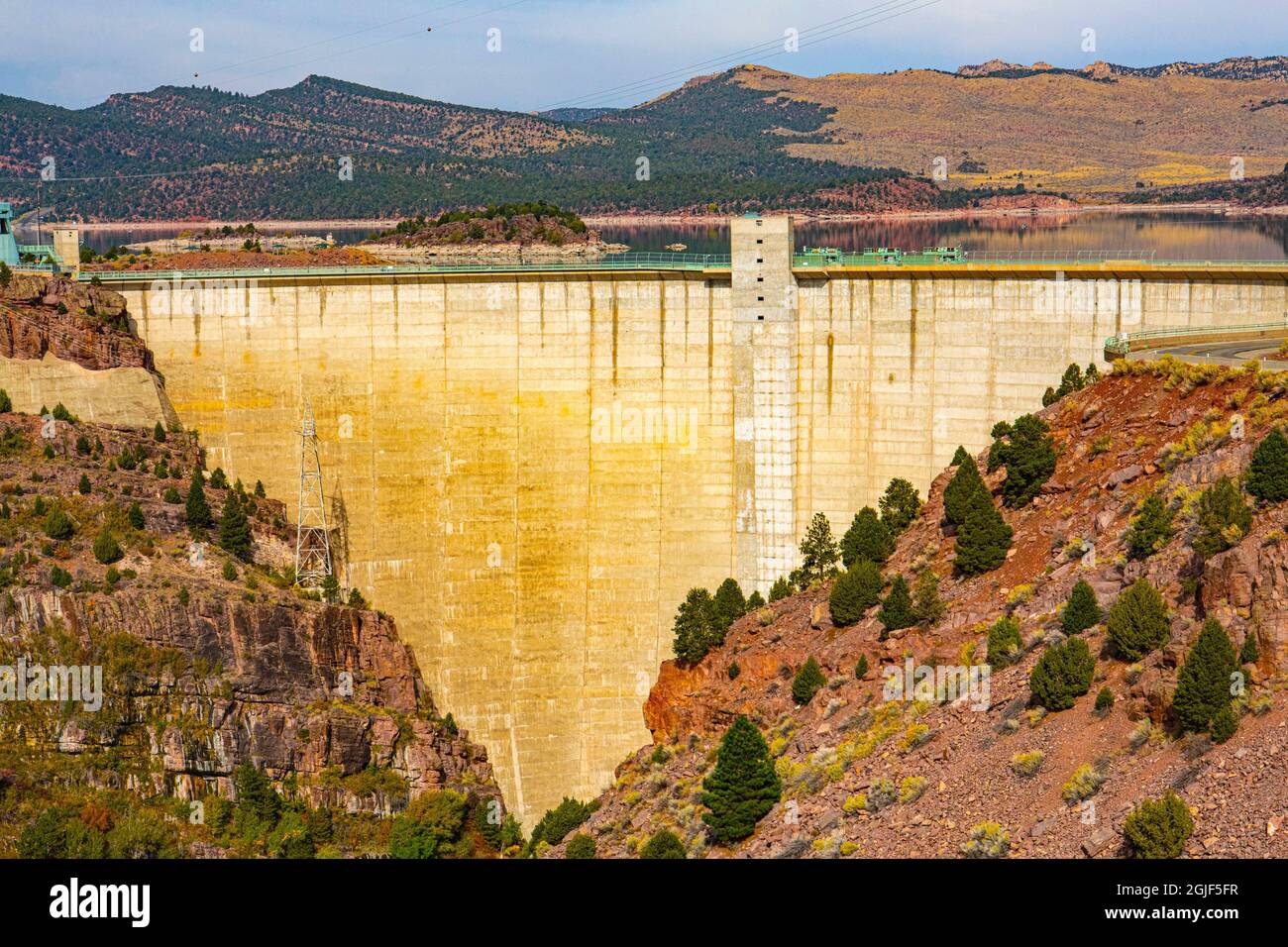 USA, Utah, Flaming Gorge National Recreation Area dam Stock Photo - Alamy