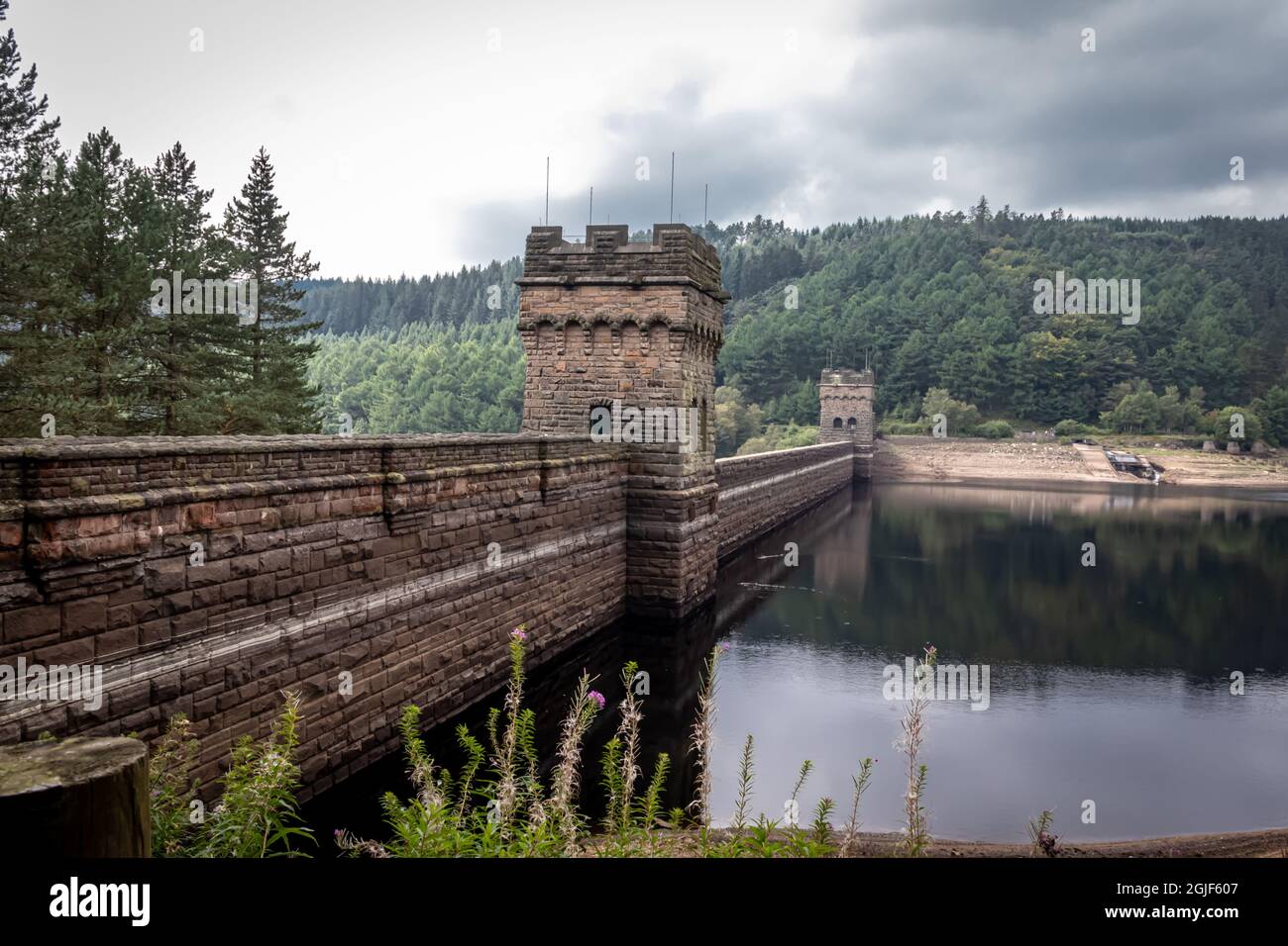Derwent Dam and Towers Bamford ,Peak District, Derbyshire.England 2021 ...
