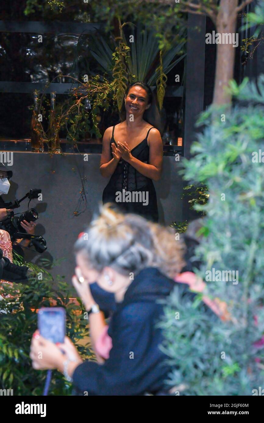 Designer Patricia Bonaldi pose on the runway for PatBo during NYFW (New ...
