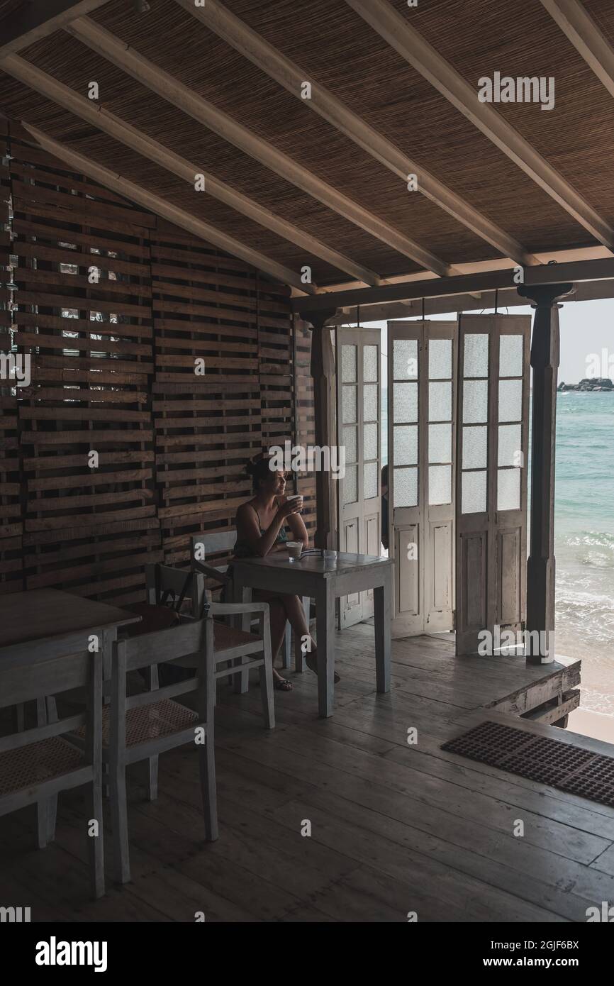 Blue water cafe hi-res stock photography and images - Alamy