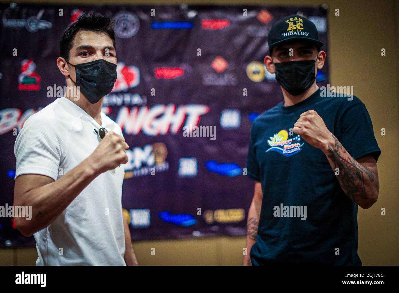 Sonoran boxer Pedro "Roca" Campa (White) and his rival Abimael Cruz ...