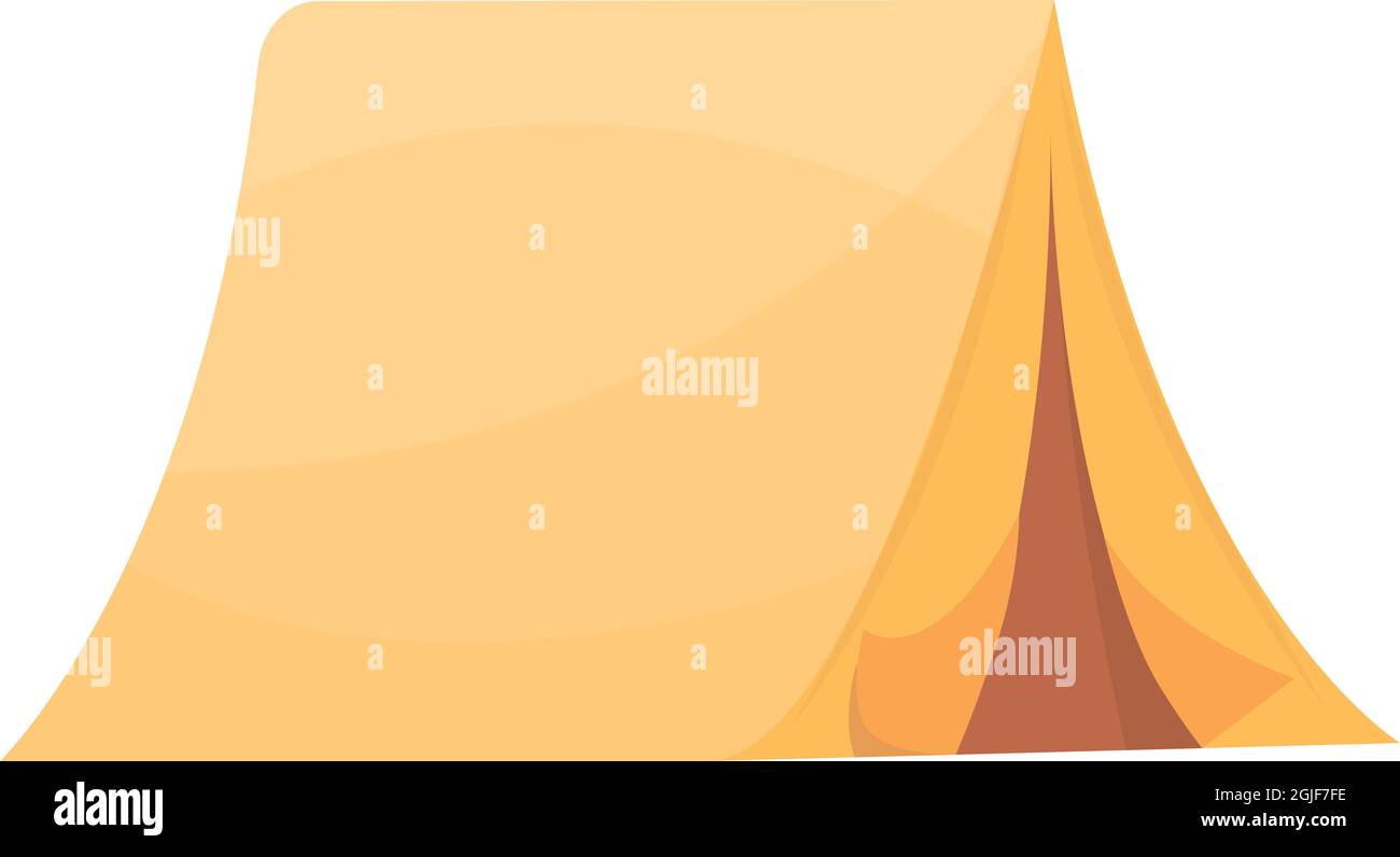 Camping tent icon cartoon vector. Camp tourist. Summer travel Stock ...