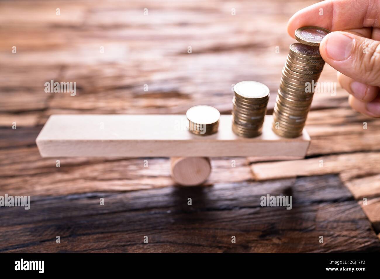 Financial Leverage Balance And Inflation Insurance Concept Stock Photo ...