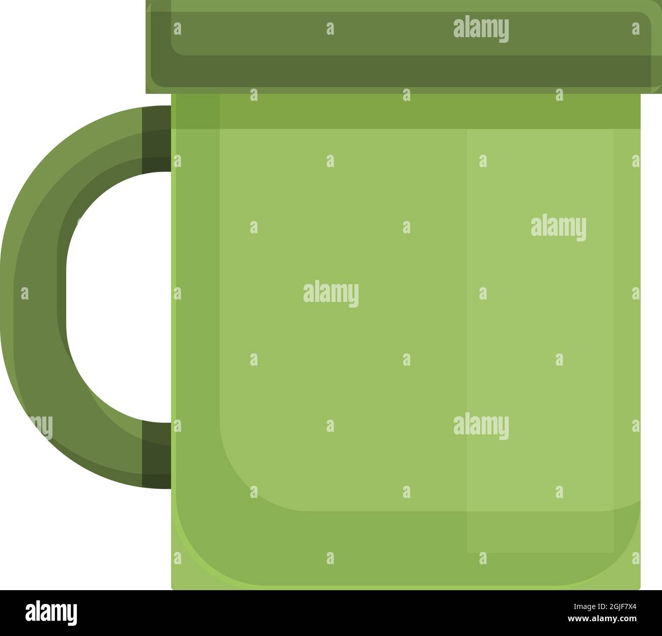 Camping mug icon cartoon vector. Metal cup. Camp coffee Stock Vector ...