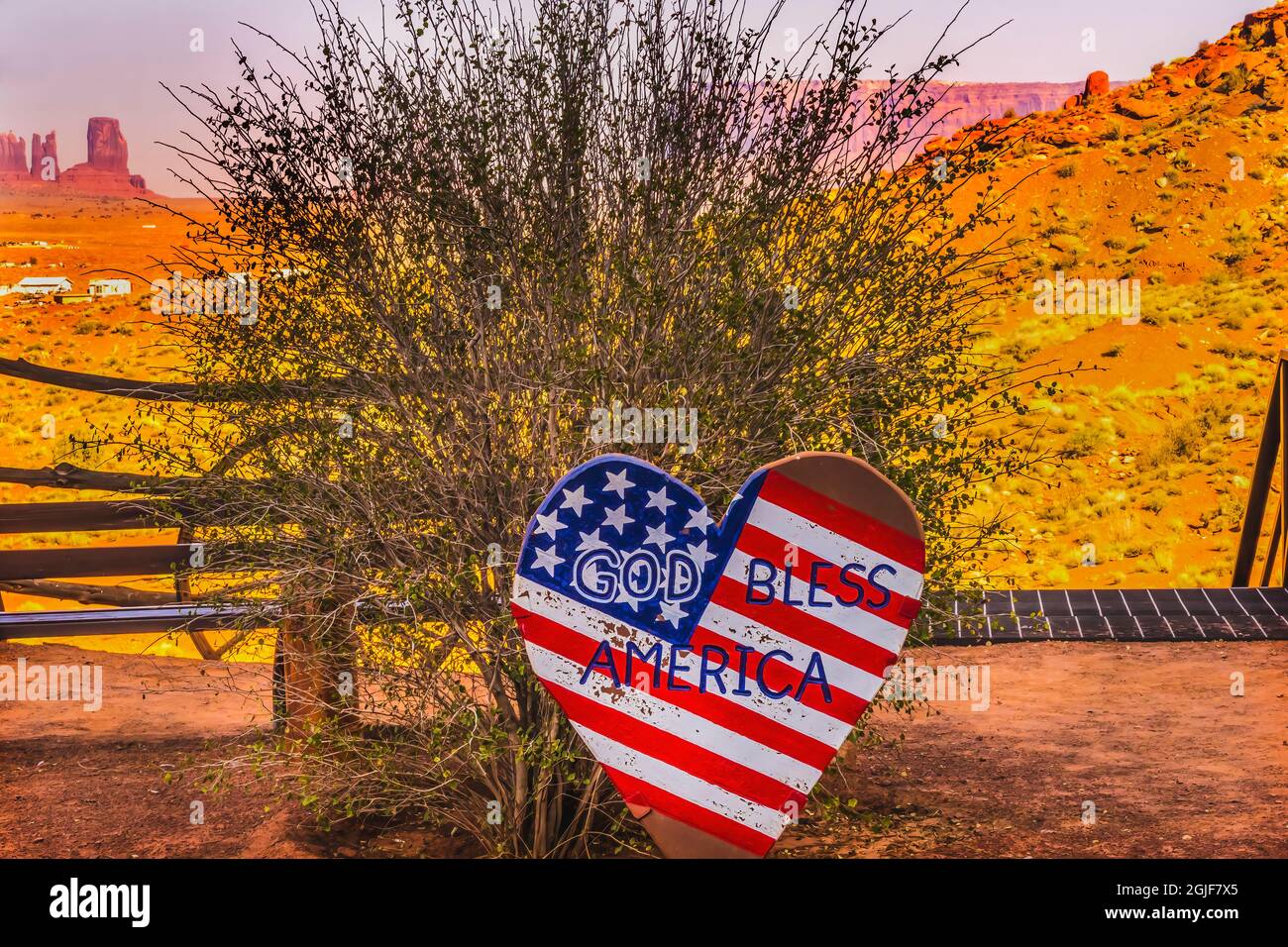 God Bless America sign, Monument Valley, Utah Stock Photo - Alamy