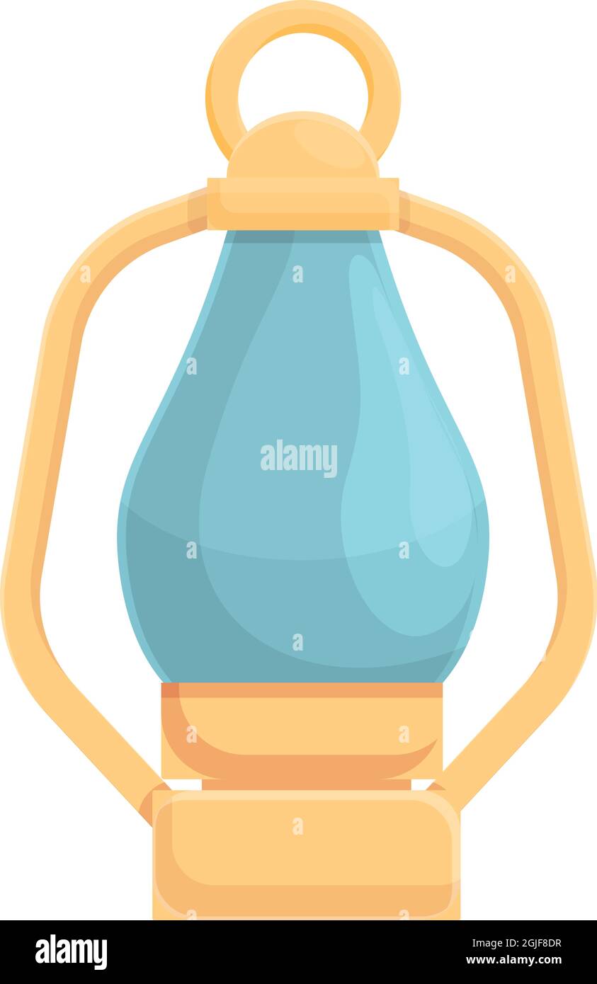 Camping lamp icon cartoon vector. Kerosene lantern. Camp fire Stock ...