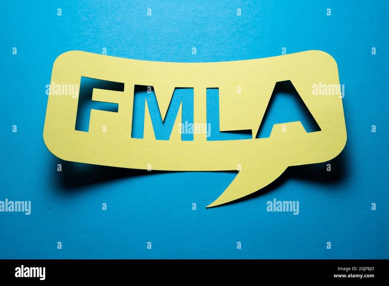 FMLA Family Medical Leave Act Speech Bubble Note Stock Photo - Alamy