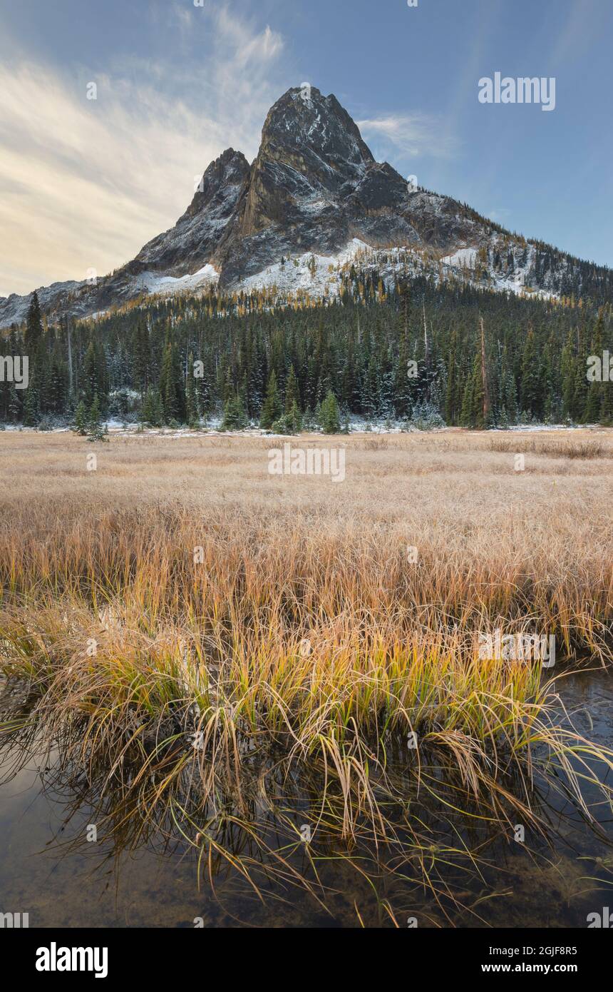 Liberty Bell Mountain and meadows of Washington State Pass. North ...